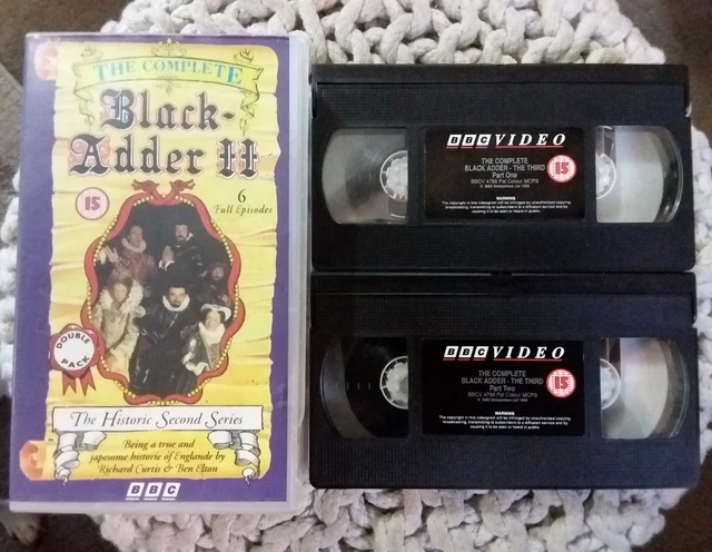 BLACK ADDER II (2) Case + BLACKADDER THE THIRD PARTS 1 & 2 VHS Video ...