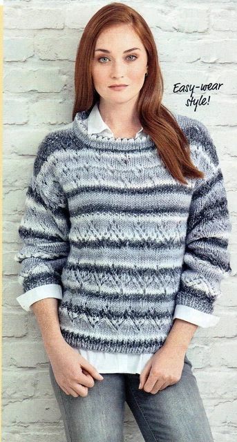 ~ PULL-OUT KNITTING Patterns For Lady's Picot Edge Sweater & Broken Rib ...