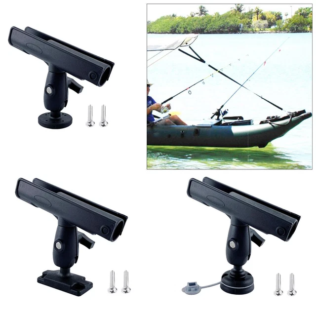 FISHING ROD HOLDER 360 Degree Fixed Pole Rack Stand Support Bracket ...