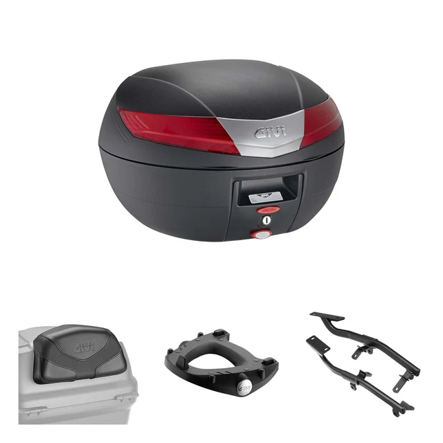 KIT DE TOP Case GIVI V40 Noir Rouge Pour Honda 700 XL V TRANSALP 2008-2013 EUR 236,30 - PicClick FR