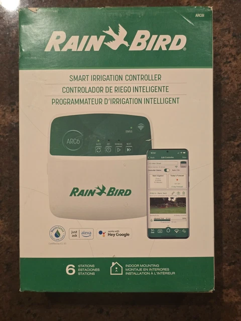 RAIN BIRD RC6 6-Zone App Based Indoor Residential Irrigation Controller ...