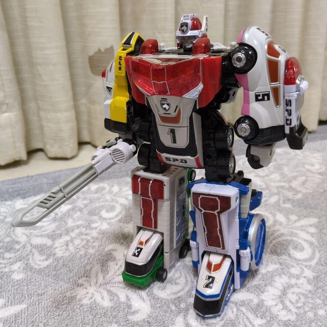 POWER RANGERS DEKARANGER DX Deka Ranger Robo Megazord S.P.D. Set Bandai ...