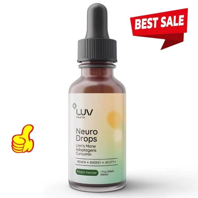 1X LUV NEURO Drops w/ Organic Lion's Mane | Support Nerve & Immune Syst ...