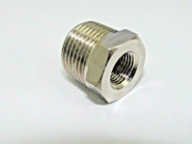 BSP MÂLE À Femelle Réduction Bush, Bsp Adaptateurs Mamelon-Socket Laiton Nickelé EUR 3,43 ...