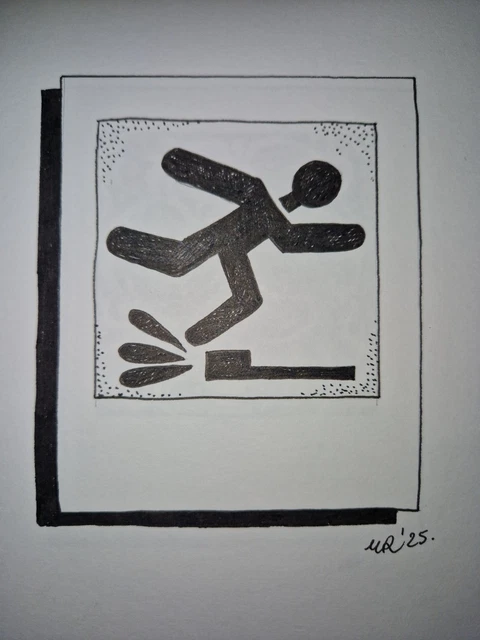 ORIGINAL INK ILLUSTRATION: Polaroid: 'Blunder 2025' by Michelle Ranson ...