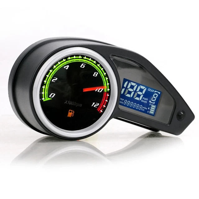 MOTORBIKE EXTERNAL SPEEDOMETER Water Thermometer with Digtal Display ...