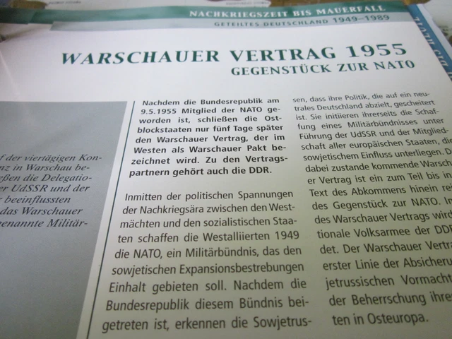 DEUTSCHE GESCHICHTE 1949-1989 Warschauer vertrag 1955 Gegenstück zur ...