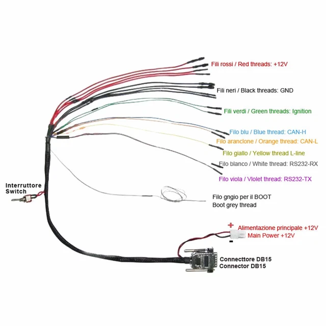 ECU PINOUT CABLE MPPS V18.15.3.8 Pinout Cable Auto Part For ME7.9.10 ...