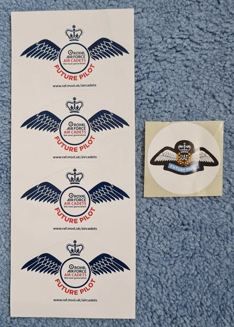 RAF AIR CADETS “Future Pilot” The Next Generation Stickers x5 ~ Royal ...