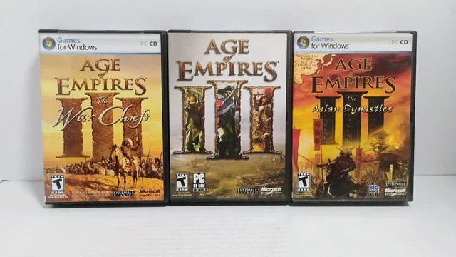 MICROSOFT GAME STUDIOS Age Of Empires Iii Pc Game Lot W 2 Expansion ...