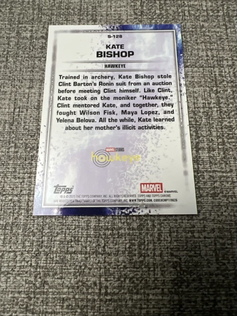 TOPPS CHROME MARVEL Studios 2025 - Kate Bishop 24/50 S-128 $204.62 ...