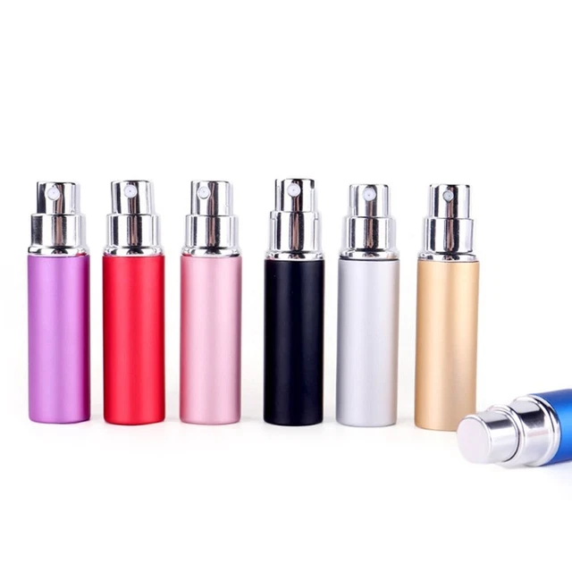 5ML PORTABLE LIQUID Container Aluminum Alcohol Spray Empty Refillable ...