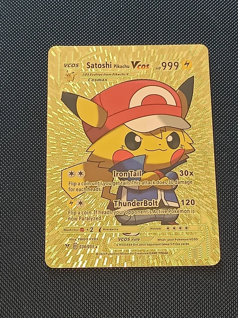 SATOSHI SACHA ASH Pikachu Pokemon Cosplay Carte Card New Holo Prism ...