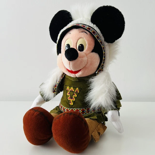VINTAGE DISNEYLAND PARIS Mickey Mouse Native American Indian Plush ...
