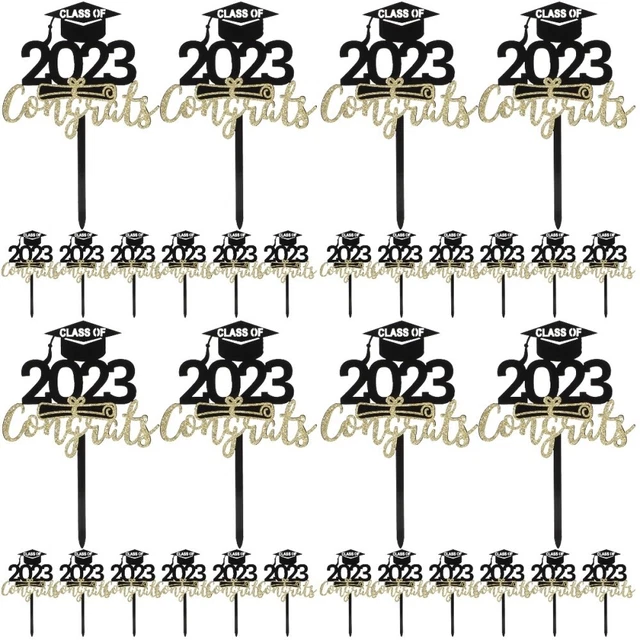 GRADUATION SEASON 4X 2023 Congratulations Cupcake Toppers Congrats Grad ...