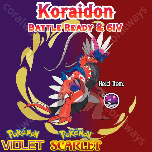 POKEMON SCARLET AND Violet -Koraidon and Miraidon - 6IV - Battle Ready ...