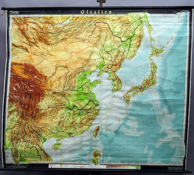 SCHOOL WALL MAP wall map school map Asia Asia China 6M 1949 rolling map ...