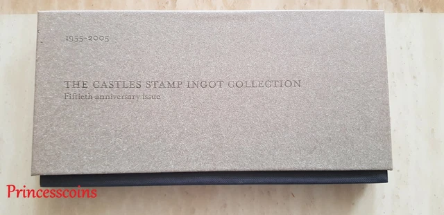 ROYAL MINT 1955-2005 Castles Stamp 4 Silver Ingot First Day Cover Set ...