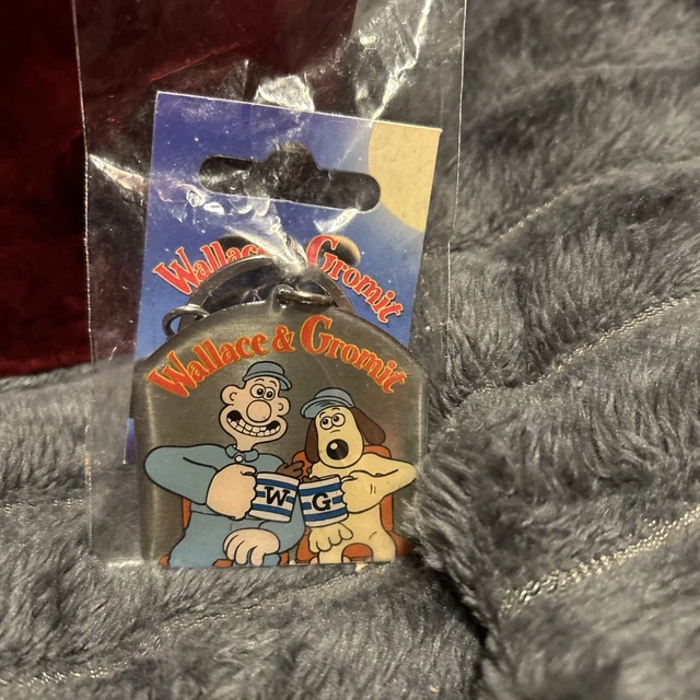 WALLACE AND GROMIT Keychain, Curse Of The Were-Rabbit Cracking Metal ...