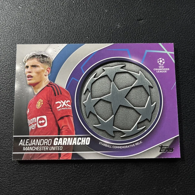 PATCH RELIQUE COMMÉMORATIF Starball Alejandro Garnacho 2023-24 Topps ...