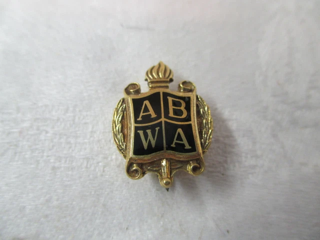 VINTAGE 1/10 10K gold Pin ABWA American Business Women's Association $9 ...
