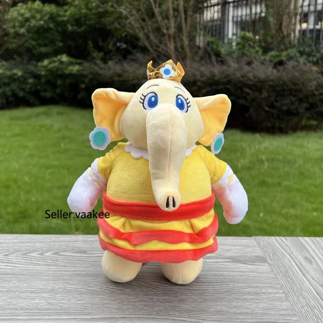 SUPER MARIO BROS Wonder Plush Elephant Daisy Princess 11" Game Stuffed ...