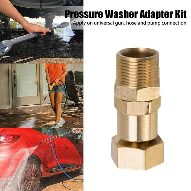 M22 14MM PRESSURE Washer Swivel Joint Connector Hose Adapter Fittings ...
