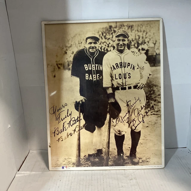 VINTAGE MLB OFFICIAL 1993 Babe Ruth and Lou Gehrig Poster 11x14 New And ...