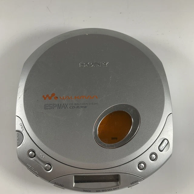 SONY D-E340 PORTABLE CD Walkman Cd-R / W Esp Max Véritable Testé en ...