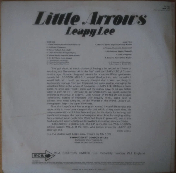 LEAPY LEE - Little Arrows (LP, album, mono) EUR 23,86 - PicClick FR