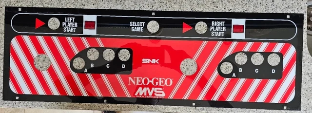 NEO-GEO ORIGINAL 6 Slot Control Panel Overlay Pristine Condition New ...