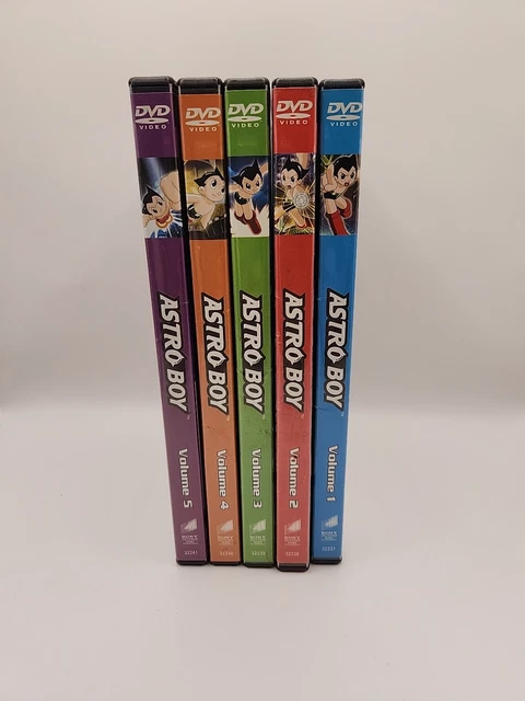 ASTRO BOY CARTOON 1980's Volumes 1 2 3 4 5 DVD Lot Classic Japanese ...