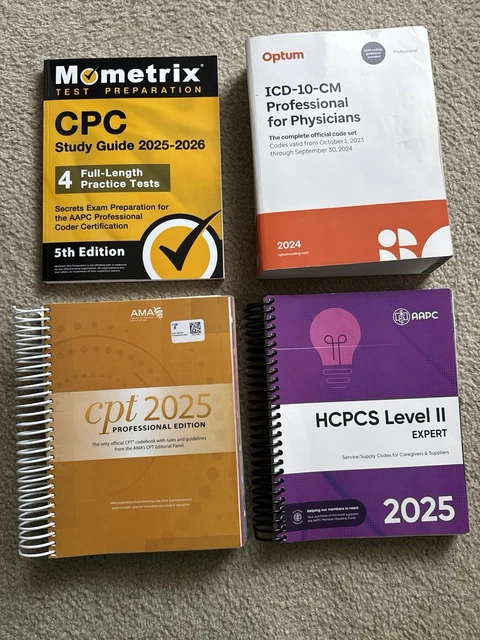 2025 AMA CPT, ICD-10 Code, HCPCS, Physician W/ Stdy Guide Medical ...