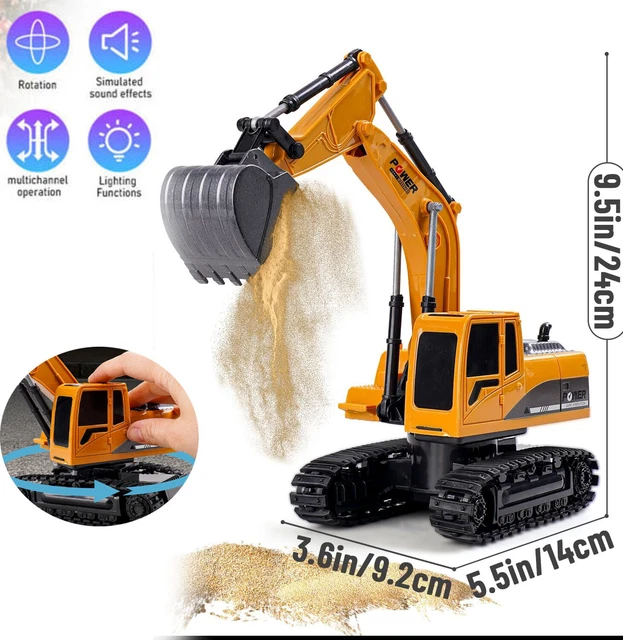 REMOTE CONTROL 360° Rotation Digger - With Battery Children's RC Toy ...