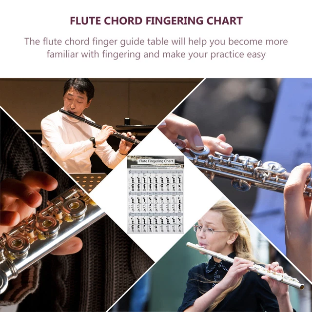 FLUTE CHORD LEARNING Reference Chart for Beginner Music Poster £17.48 ...