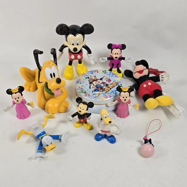 MICKEY MOUSE MINI Figure Bundle Lot Minnie Mouse Pluto Collection (2) £ ...