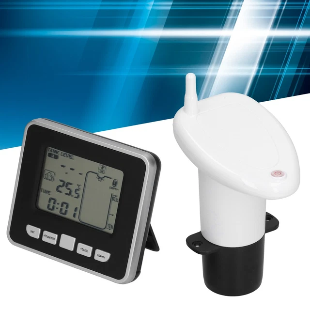 WATER TANK LEVEL Meter Ultrasonic Digital Depth Gauge Sensor Monitor ...