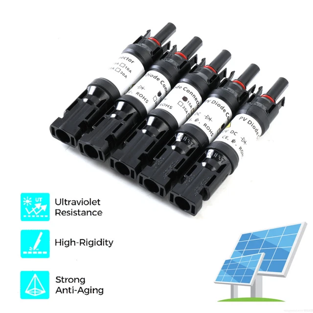 5X SOLAR PV Solardiodenstecker Solardiode 15A/20A/30A Stecker Diode ...