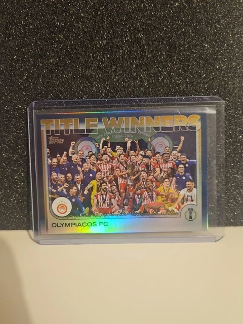 TOPPS UCC FLAGSHIP 2024 2025 Olympiacos Title Winners Parallel /275 £0. ...