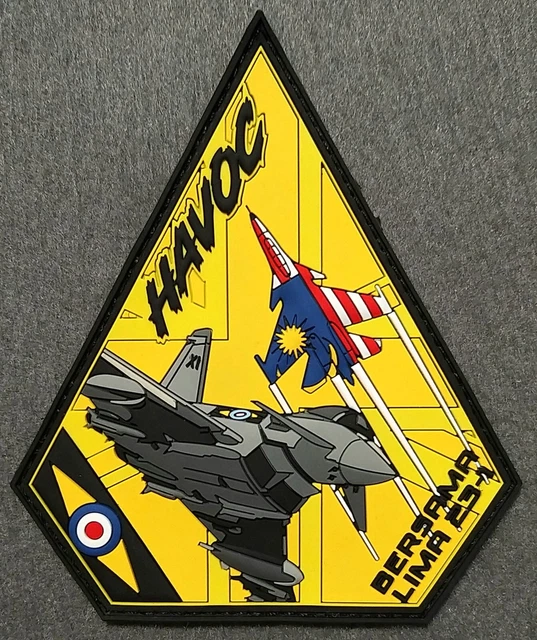 ROYAL AIR FORCE XI Squadron Typhoon RAF Coningsby PVC Patch with Velkro ...