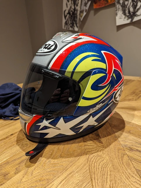 ARAI RX-7 CORSAIR NICKY HAYDEN Full Face Helmet Size Large 59-60cm w ...