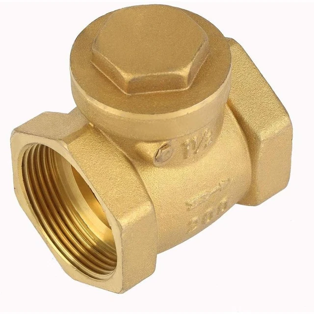BRASS ONE-WAY VALVE WOG 232 PSI Backflow Valve Fuel, Oil, Water, Air ...