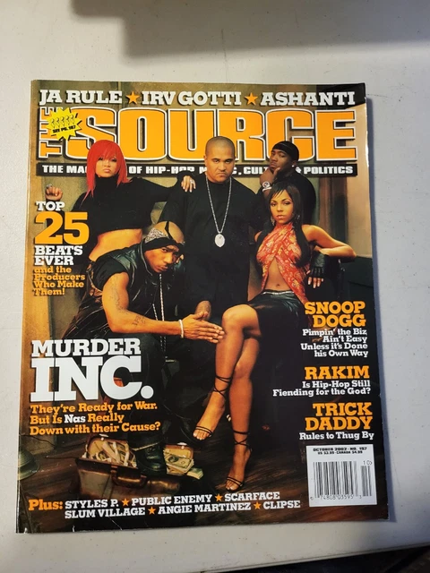 THE SOURCE MAGAZINE October 2002 #157 MURDER INC Ja Rule Ashanti Gotti ...