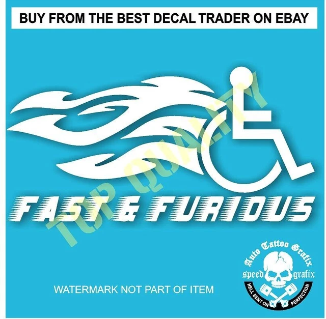 COOL HANDICAP DISABILITY Disabled Decal Sticker for Wheel Chair Car ...