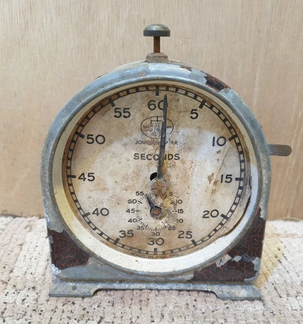 VINTAGE ART DECO Style Smiths English School Clock Systems Stop Clock ...