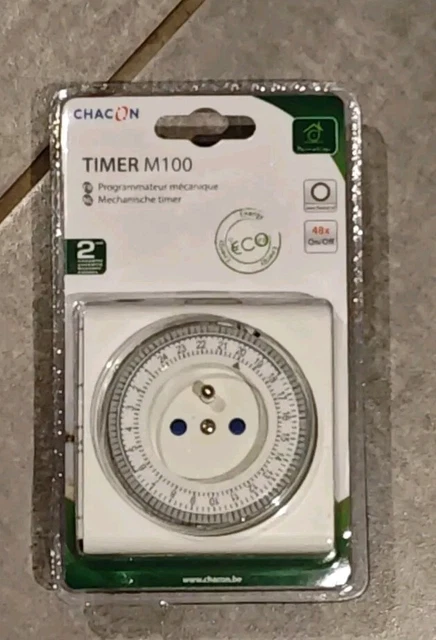 CHACON 54000 MECHANISCHE Zeitschaltuhr quadratisch mit Timer funktion ...