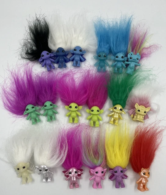LIL ZELFS MINIATURE Trolls Pencil Topper Figure Lot 18 Glow Dark ...