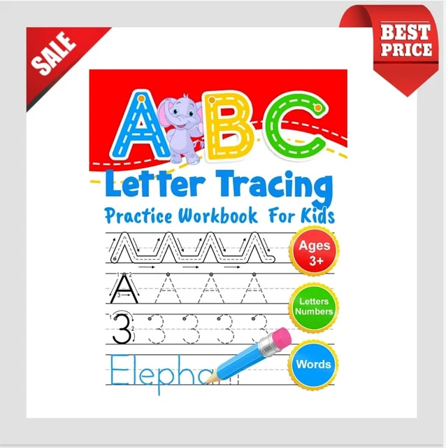 ABC LETTER TRACING Practice Workbook for Kids: Alphabet, Numbers & Line ...