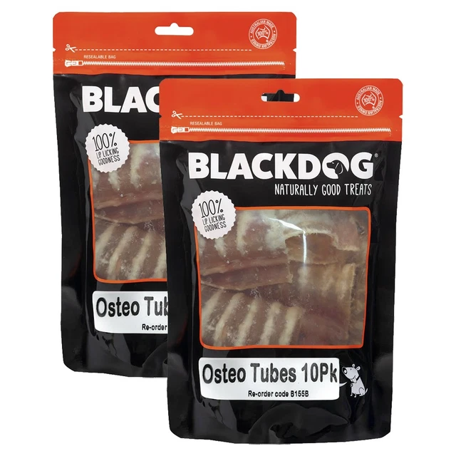 20PC BLACKDOG OSTEO Tubes Glucosamine Dog Dental Training Chews Dried ...
