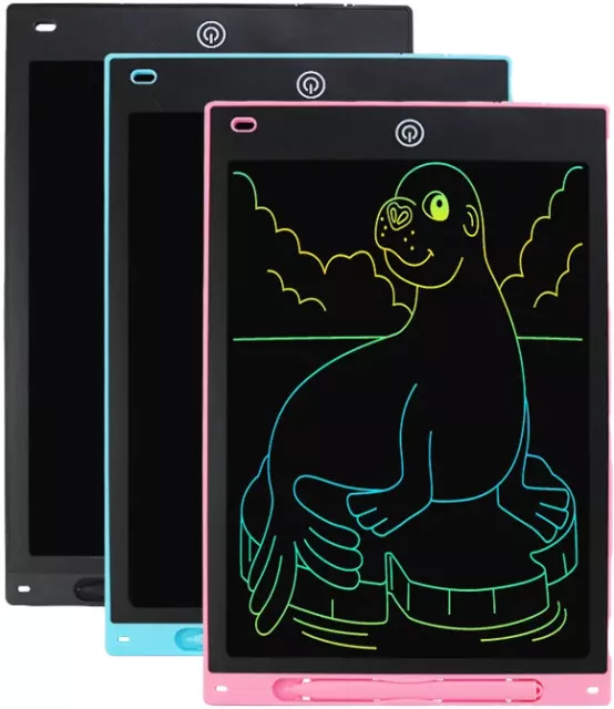 MULTICOLOUR SCREEN LCD Writing Pad Drawing Tablet Graphics Board Kids ...